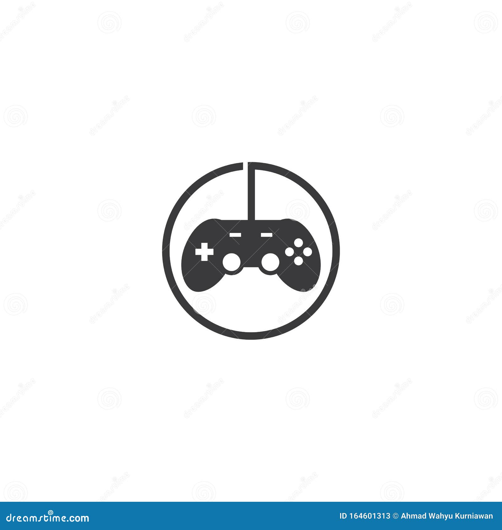 Joystick logo stock vector. Illustration of computer - 164601313