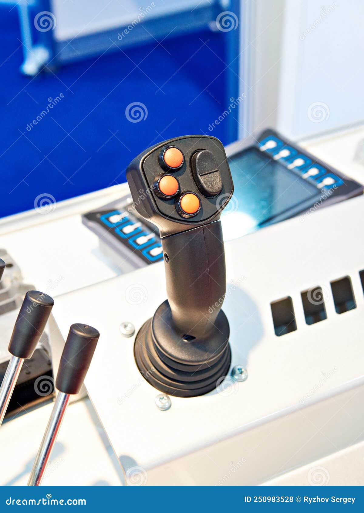 Joystick Manipulator for Hydraulic Equipment Stock Photo - Image of ...
