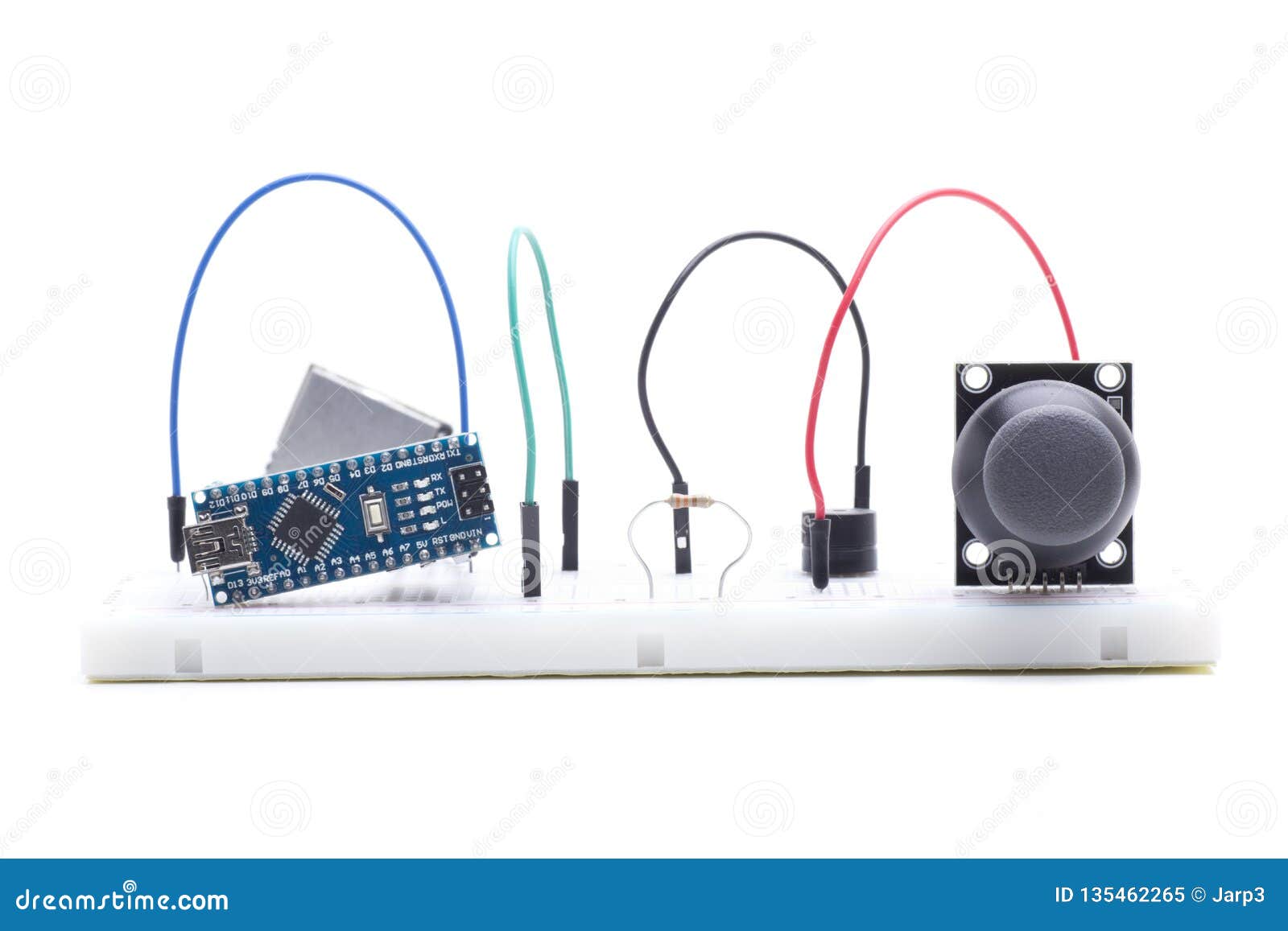 Joystick in protoboard stock image. Image of breadboard - 135462265