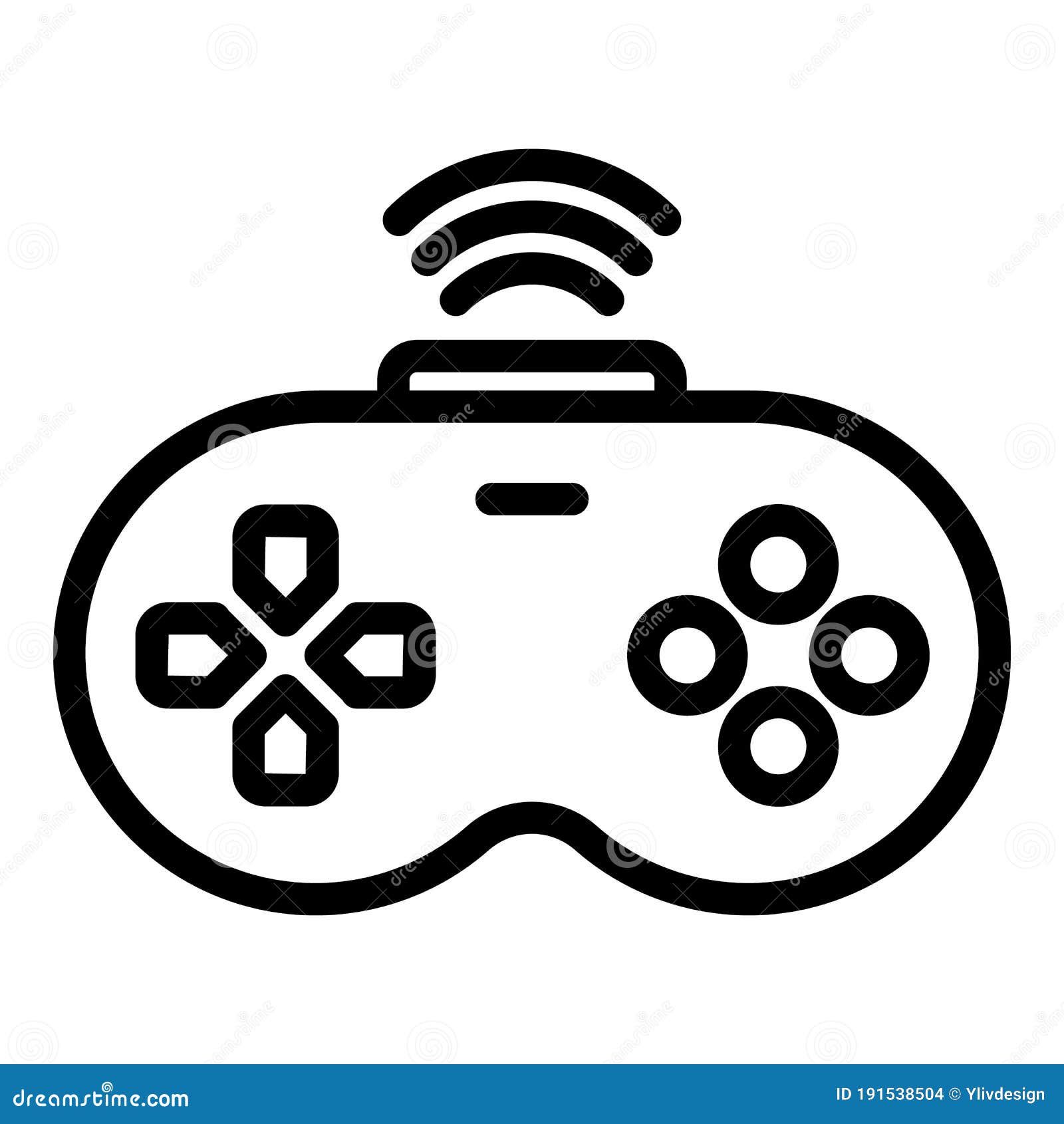 Joystick Remote Control Icon, Outline Style Stock Vector - Illustration ...
