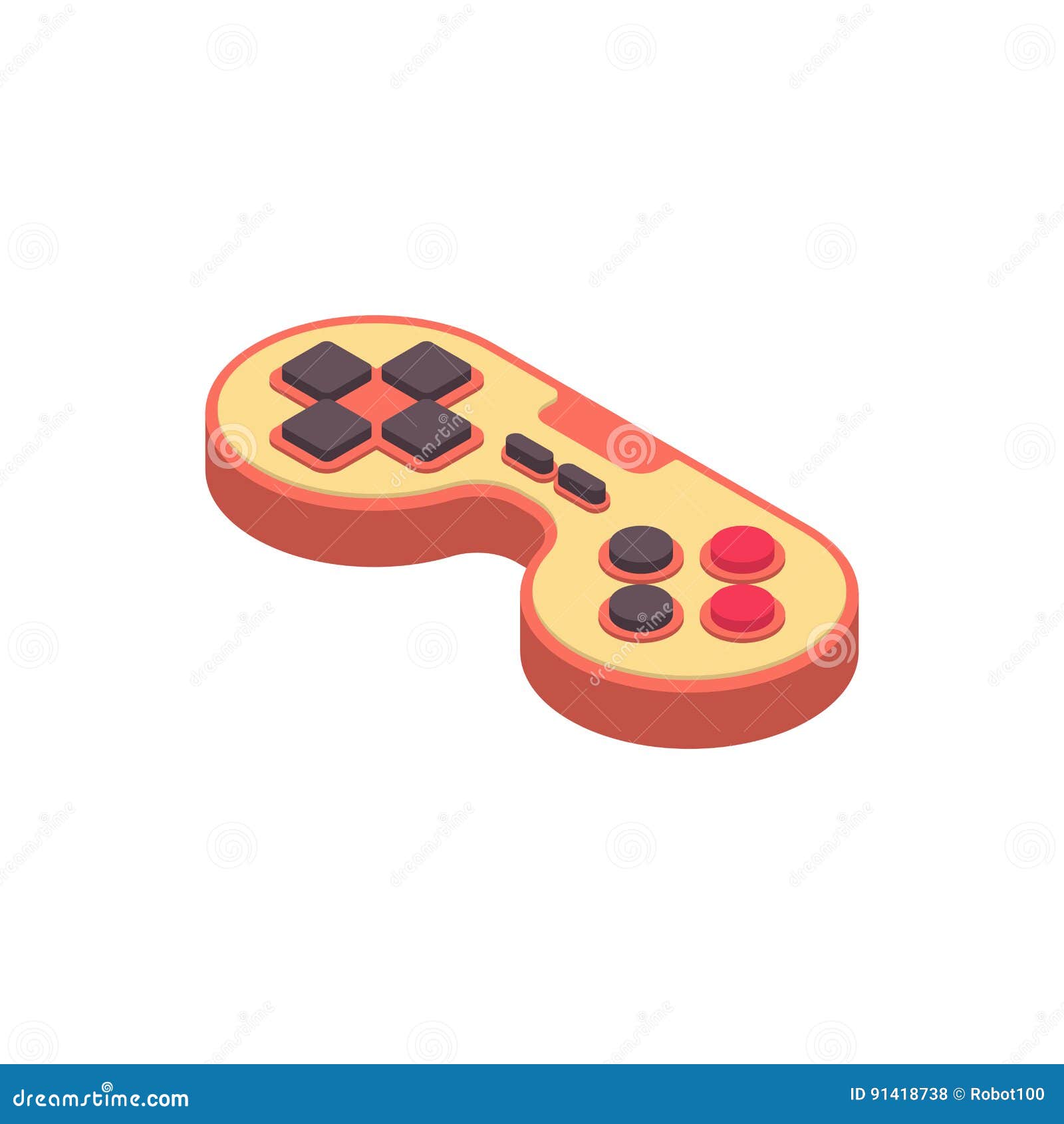 Set Joystick, Retro Typewriter And Pager Icon. Vector | CartoonDealer ...