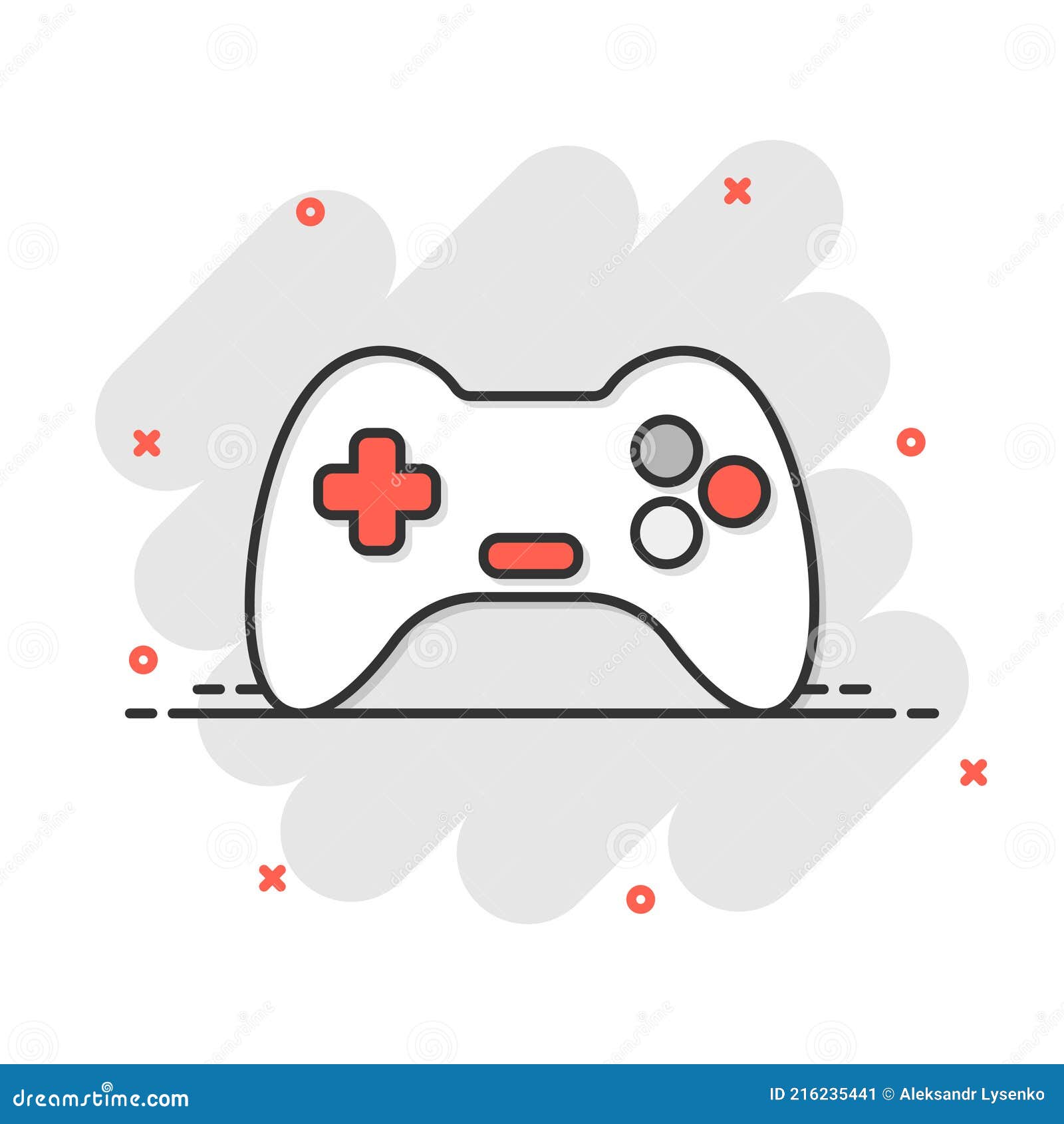 Joystick Sign Icon In Comic Style. Gamepad Vector Cartoon Illustration ...