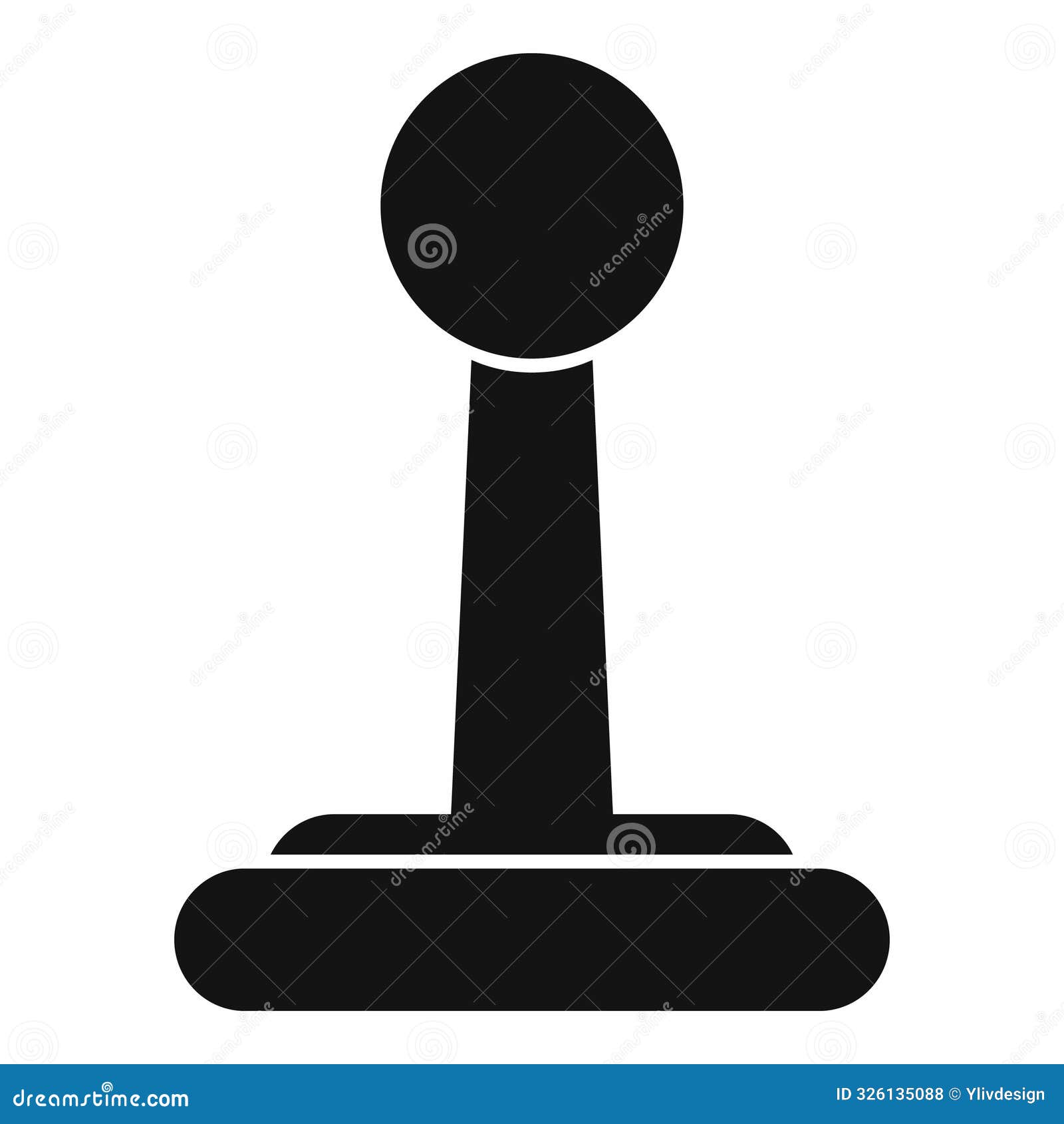 Joystick Standing on a Platform Representing Gaming Control Stock ...
