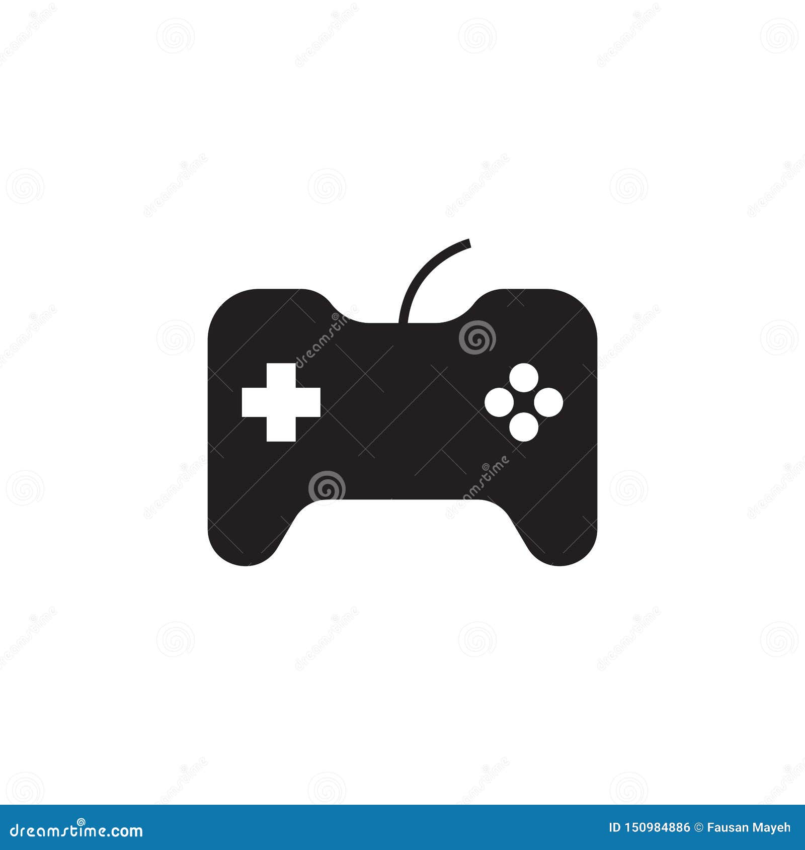 Joystick Vector Icon, Game Console Symbol. Simple, Flat Design for Web ...