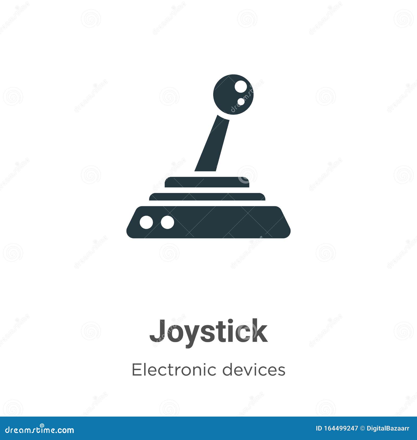 Joystick Vector Icon on White Background. Flat Vector Joystick Icon ...
