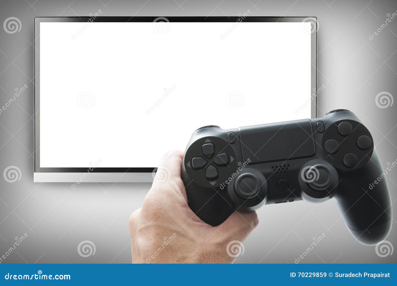Joystick for Video Game Consoles in the Hands Stock Image - Image of ...