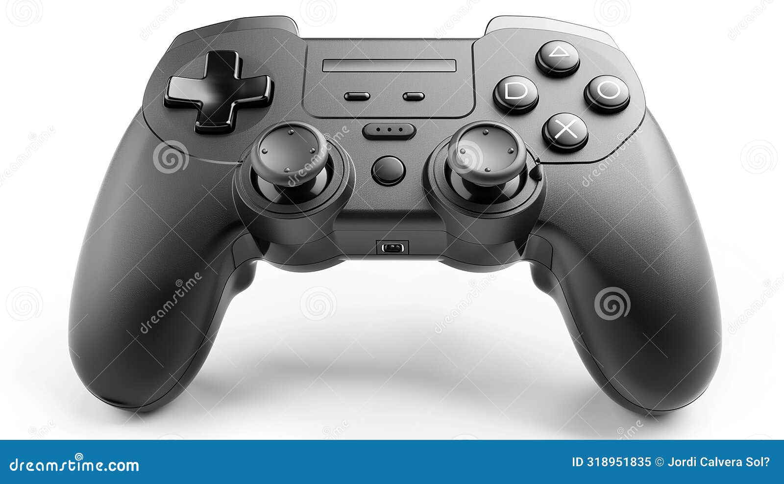 Joystick Video Game Controller Isolated on White Stock Illustration ...