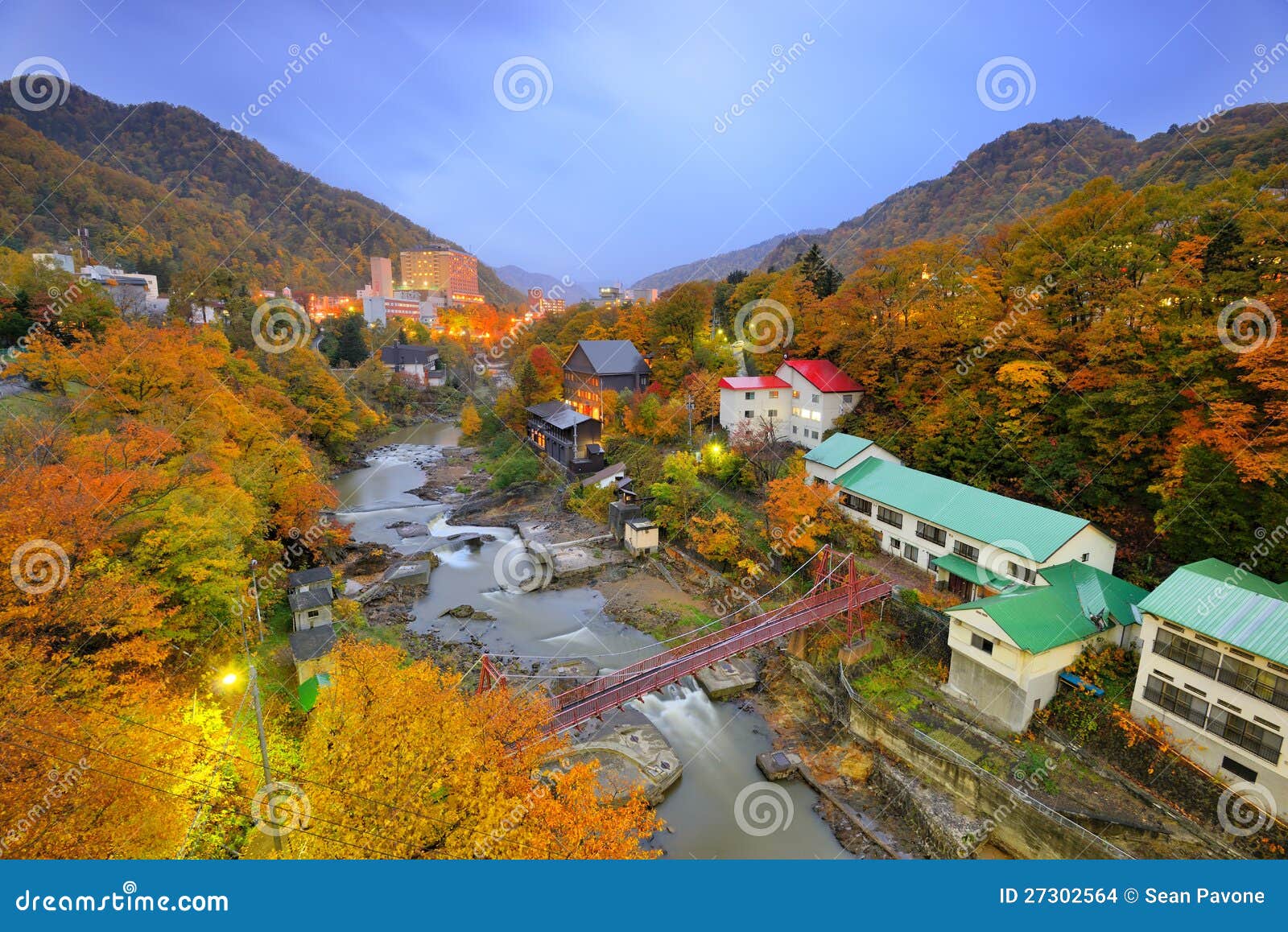 Jozankei stock photo. Image of autumn, springs, town - 27302564