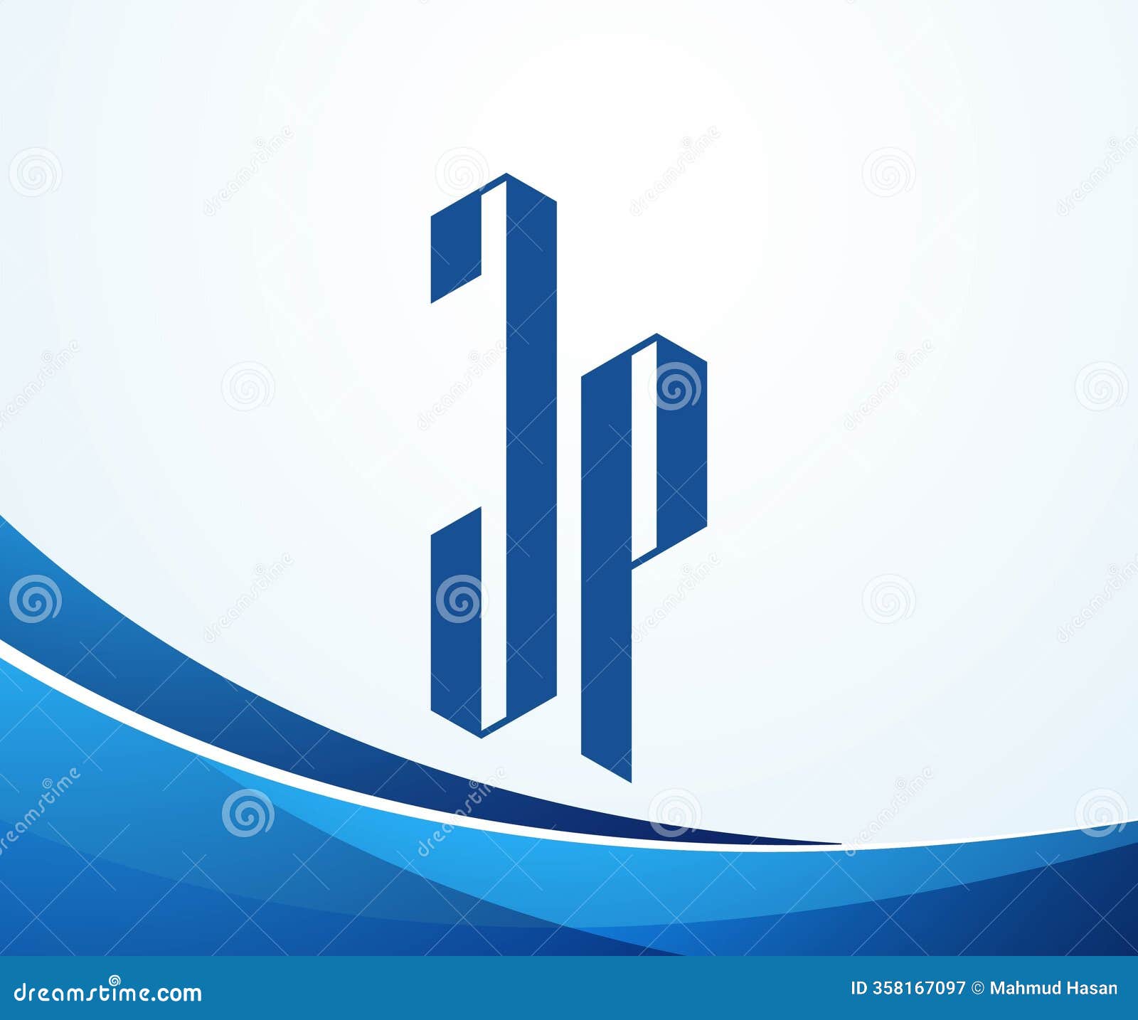 JP Alphabet Letter Logo Design Template Elements Stock Vector ...