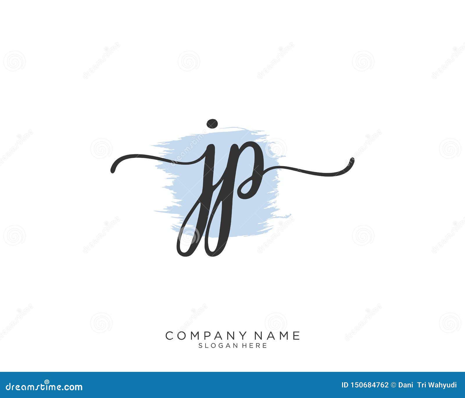 JP Initial Handwriting Logo Concept Stock Illustration - Illustration ...