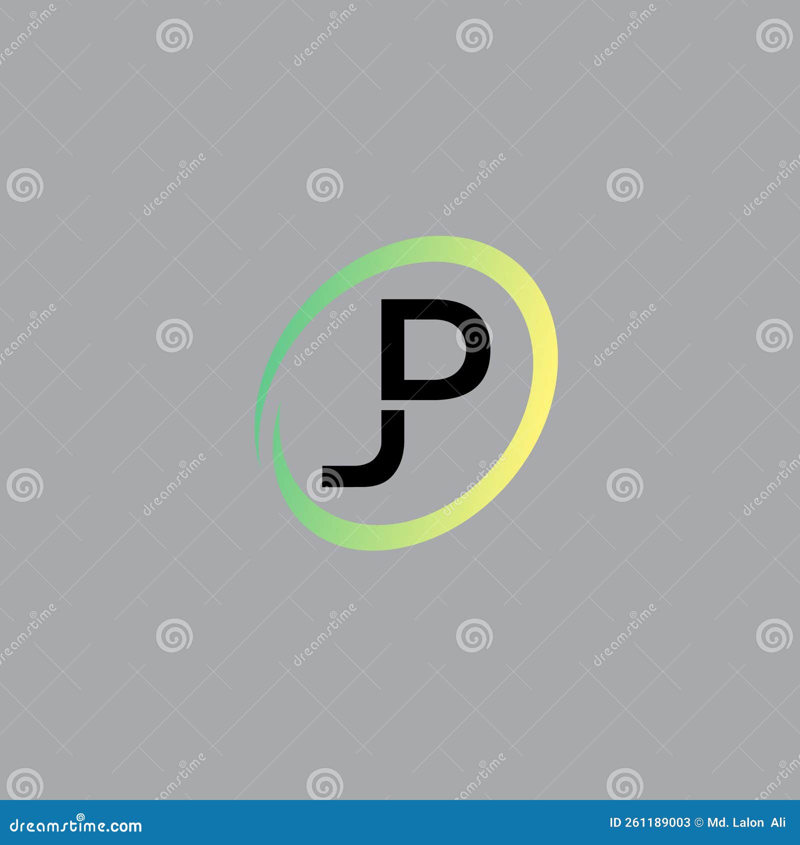 JP Text Logo Design stock vector. Illustration of letters - 261189003