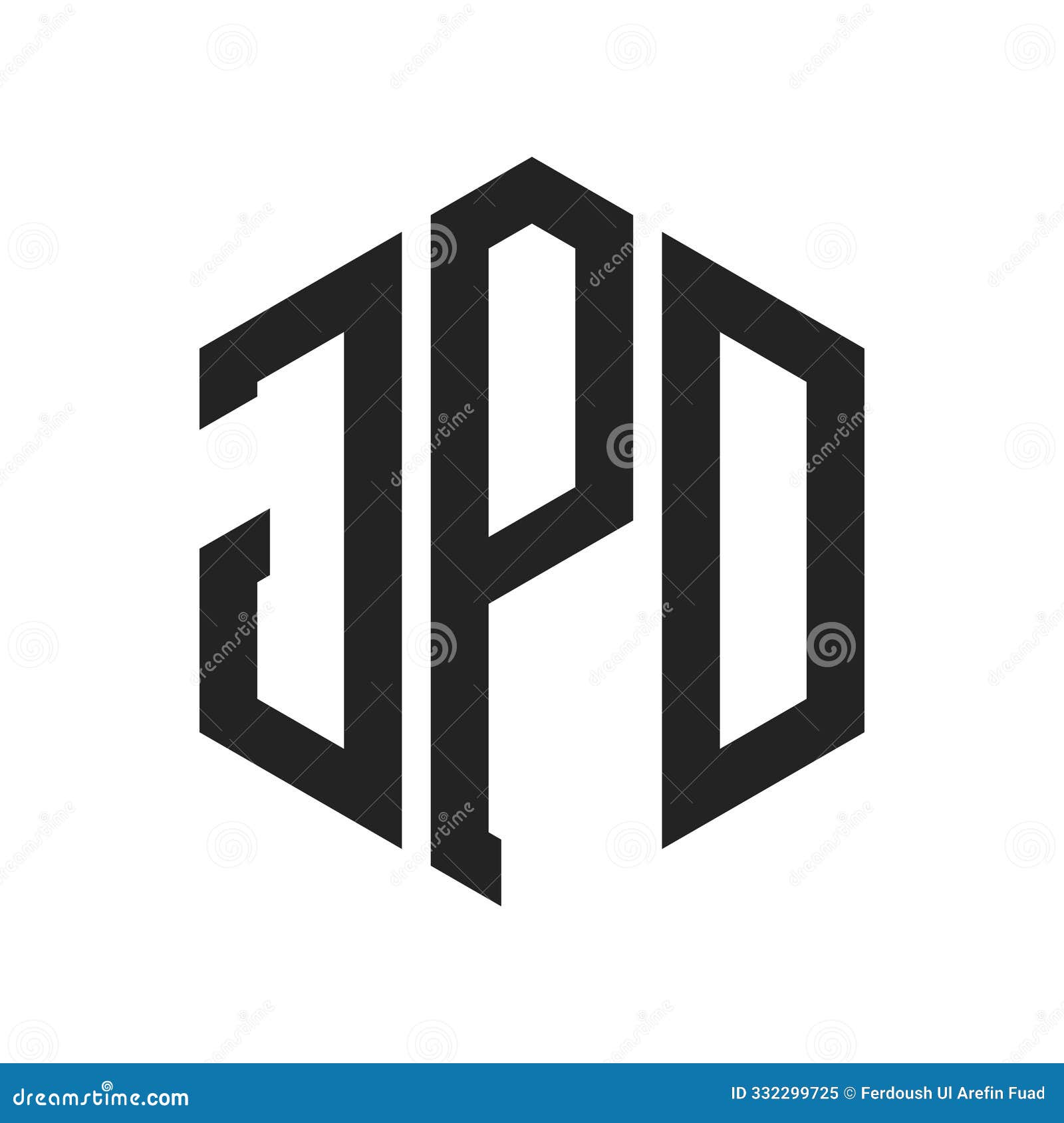 JPD Logo Design. Initial Letter JPD Monogram Logo Using Hexagon Shape ...