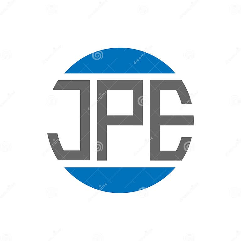 JPE Letter Logo Design on White Background. JPE Creative Initials ...