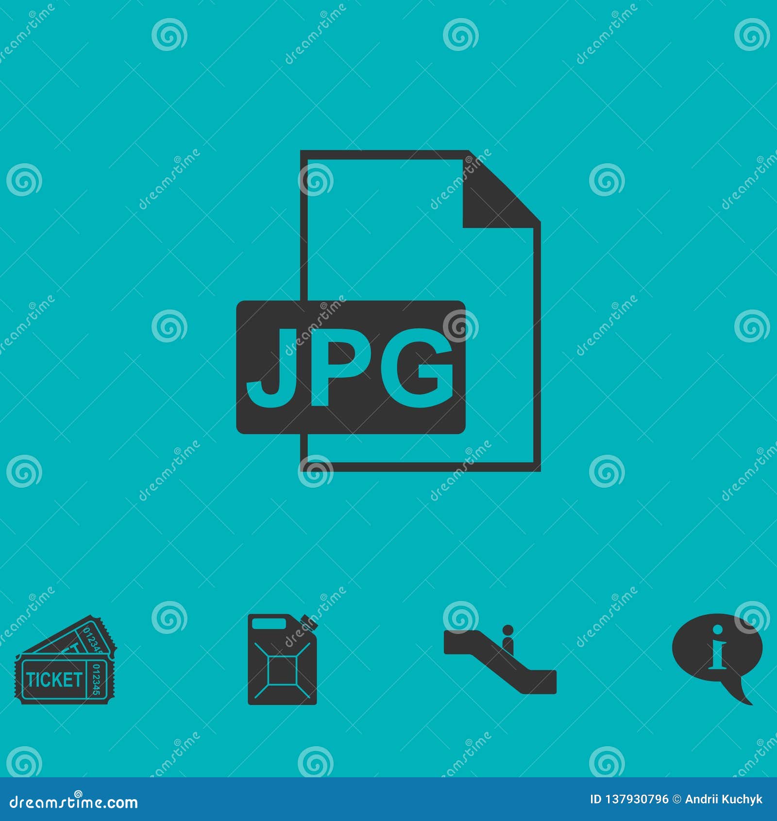 JPEG icon flat stock vector. Illustration of pictogram - 137930796