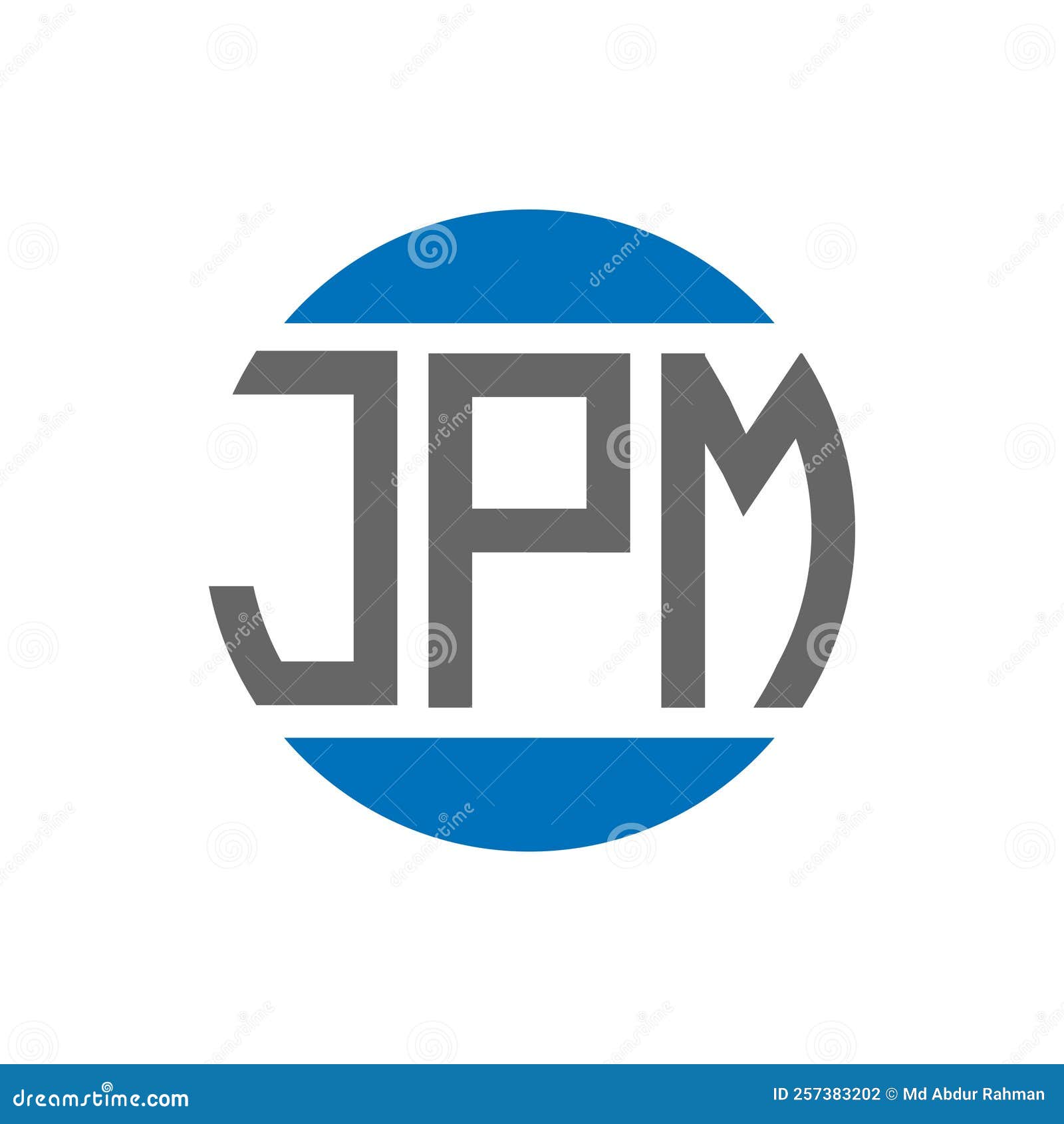 JPM Letter Logo Design on White Background. JPM Creative Initials ...
