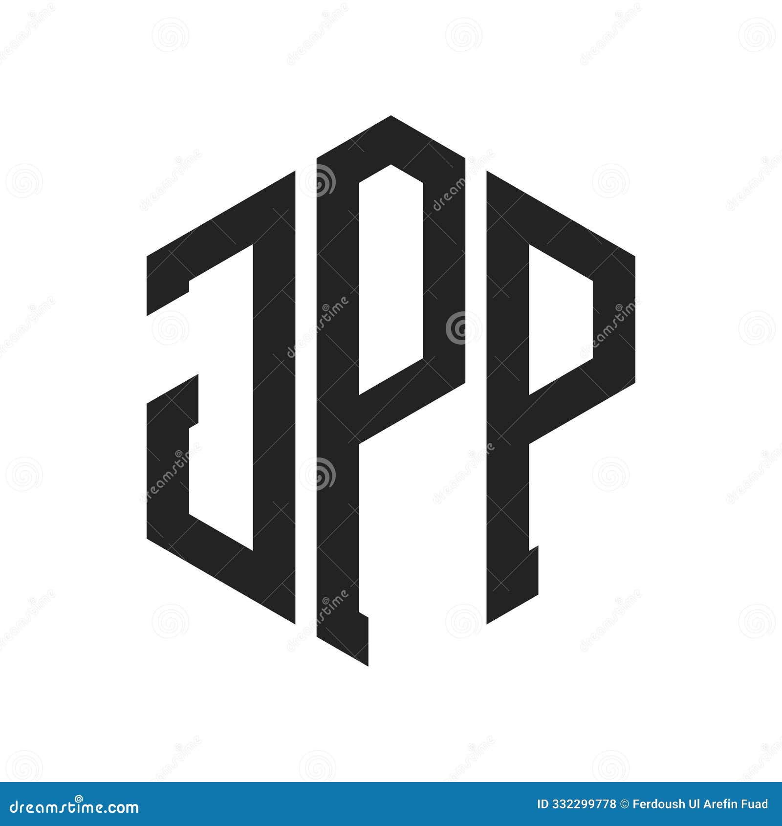 JPP Logo Design. Initial Letter JPP Monogram Logo Using Hexagon Shape ...