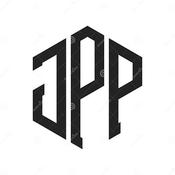JPP Logo Design. Initial Letter JPP Monogram Logo Using Hexagon Shape ...