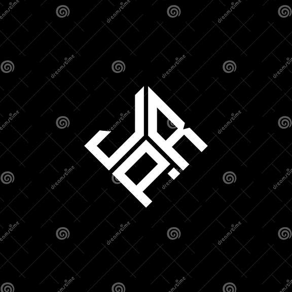 JPR Letter Logo Design on Black Background. JPR Creative Initials ...