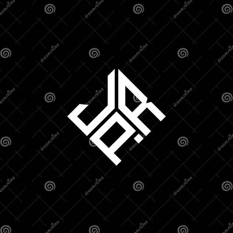 JPR Letter Logo Design on Black Background. JPR Creative Initials ...