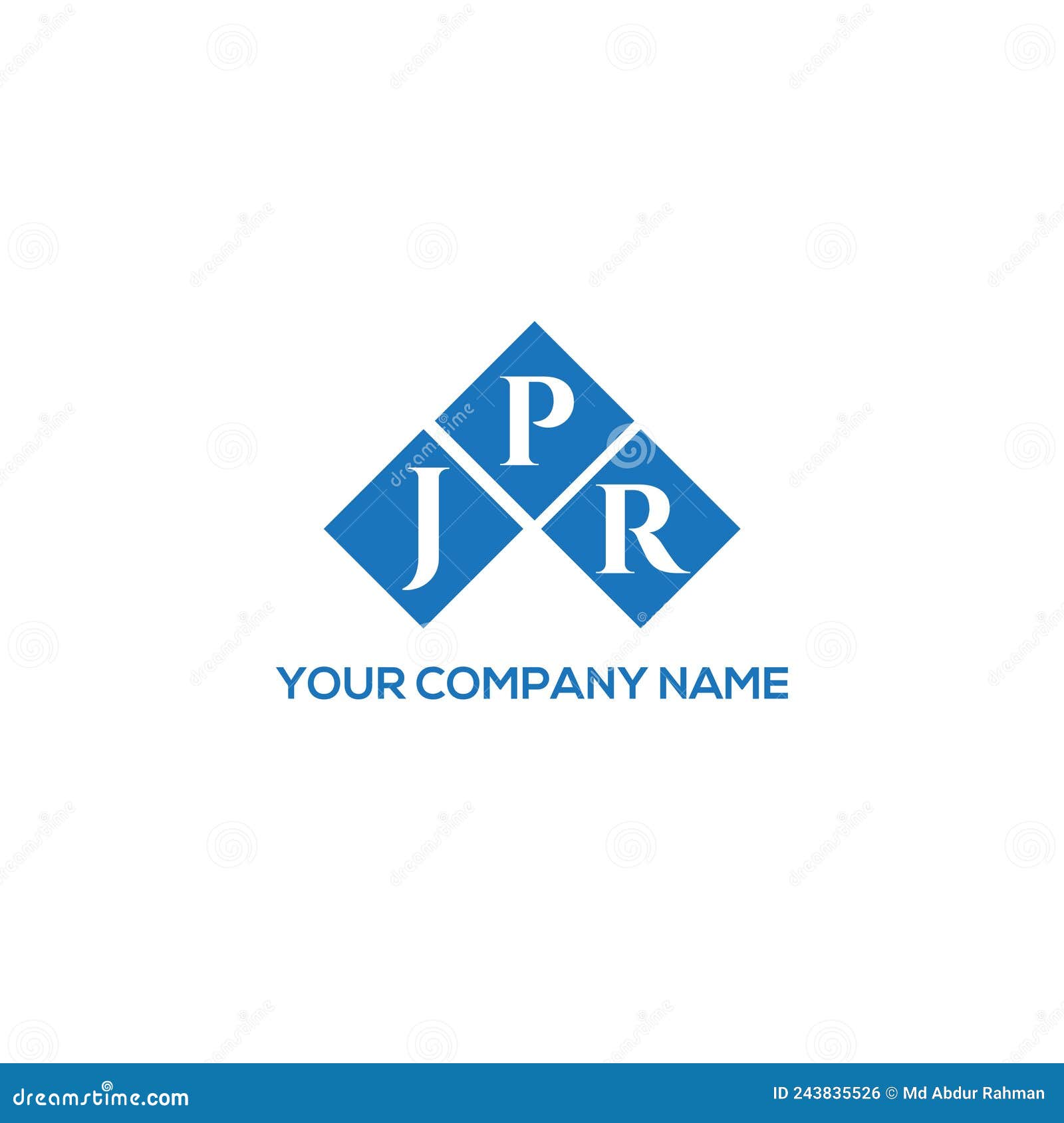 JPR Letter Logo Design on White Background. JPR Creative Initials ...