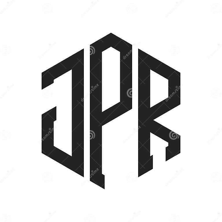JPR Logo Design. Initial Letter JPR Monogram Logo Using Hexagon Shape ...