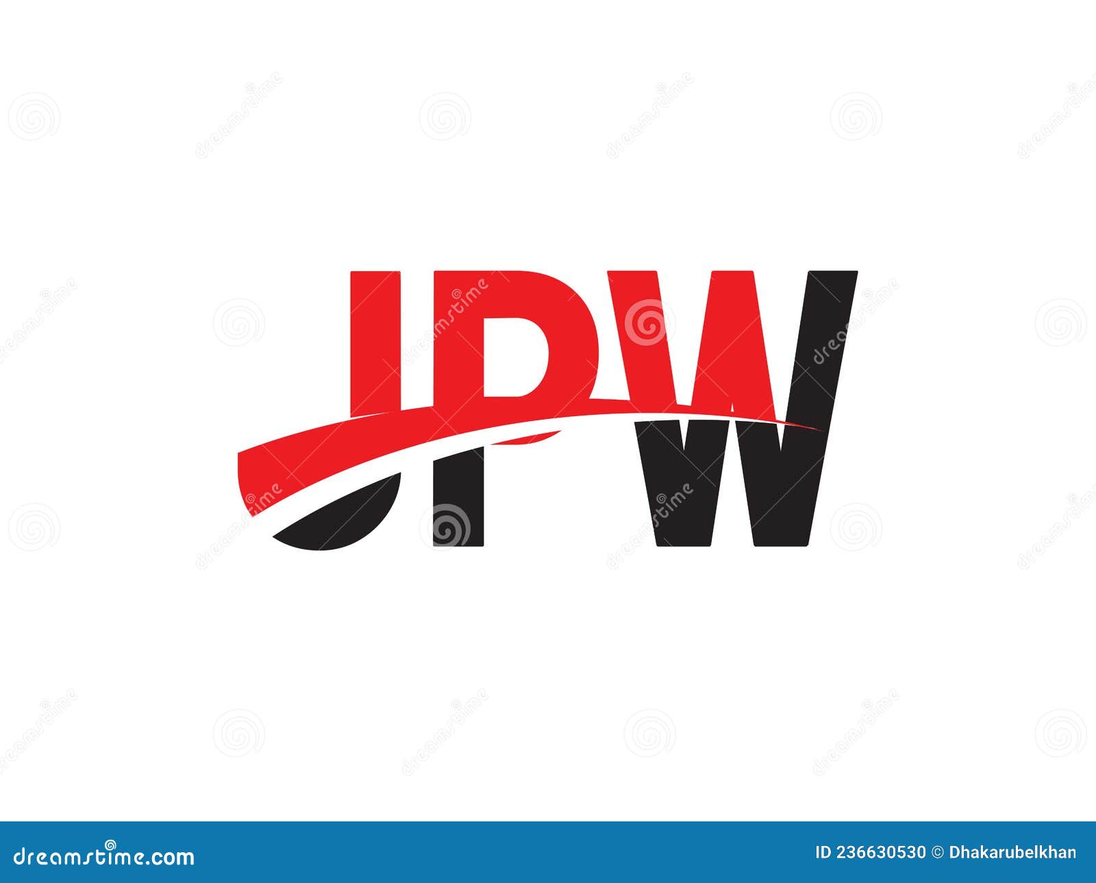 JPW Letter Initial Logo Design Vector Illustration Stock Vector ...