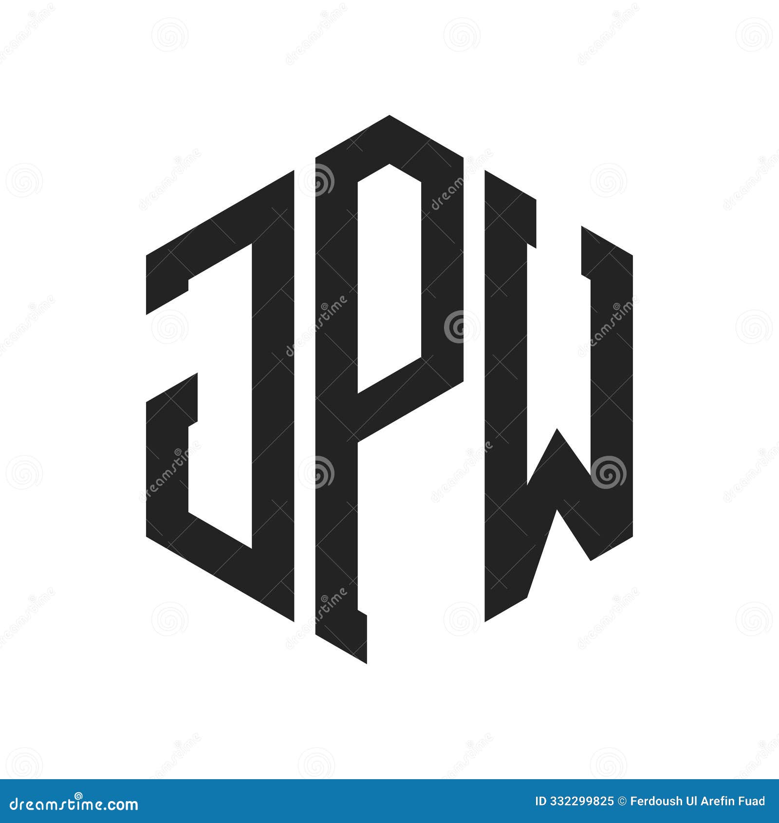 JPW Logo Design. Initial Letter JPW Monogram Logo Using Hexagon Shape ...
