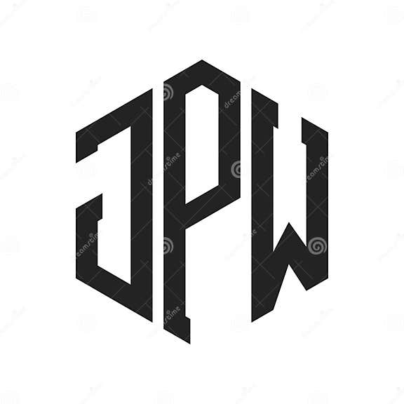JPW Logo Design. Initial Letter JPW Monogram Logo Using Hexagon Shape ...