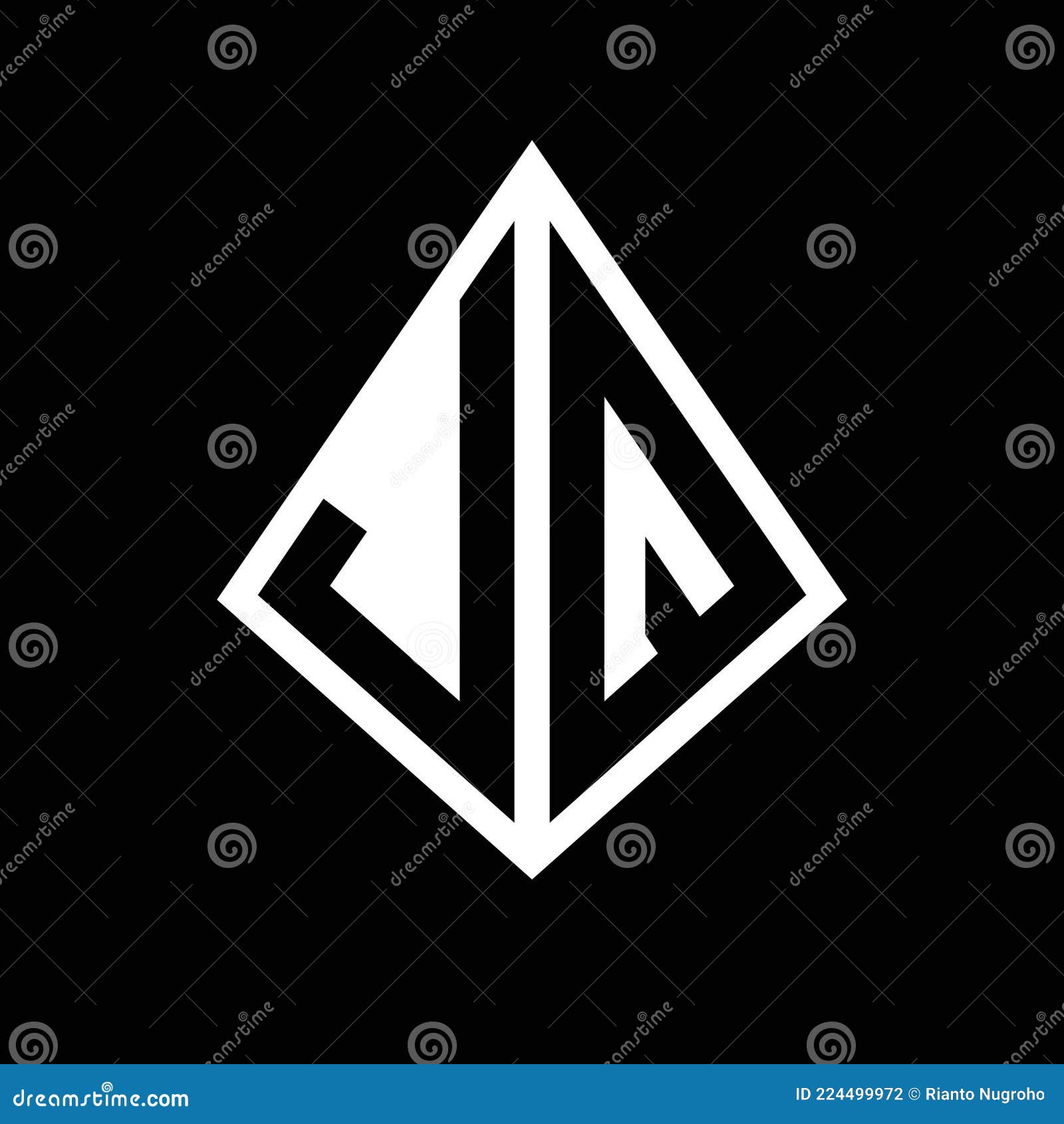 JQ Logo Letters Monogram with Prisma Shape Design Template Stock Vector ...