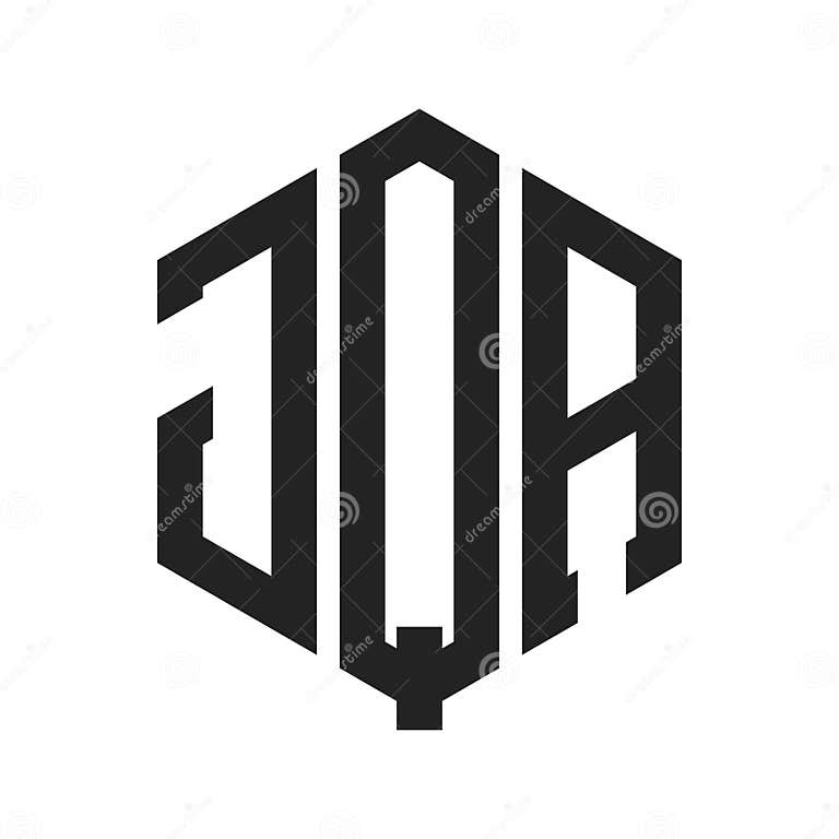 JQA Logo Design. Initial Letter JQA Monogram Logo Using Hexagon Shape ...