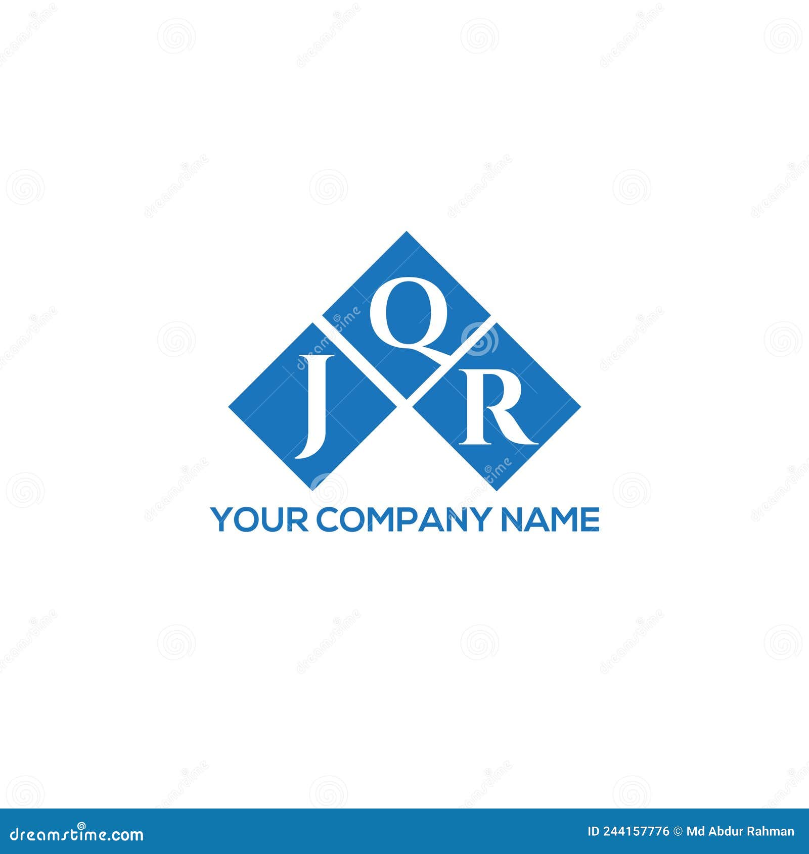 JQR Letter Logo Design on White Background. JQR Creative Initials ...