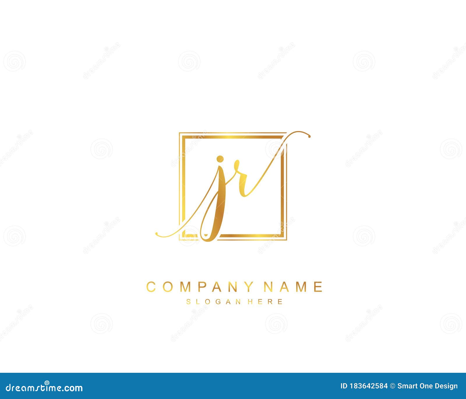 Initial JR Signature Logo Template Vector Stock Vector - Illustration ...