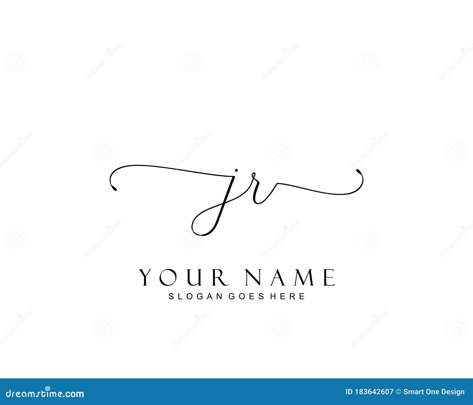 Initial JR Signature Logo Template Vector Stock Vector - Illustration ...