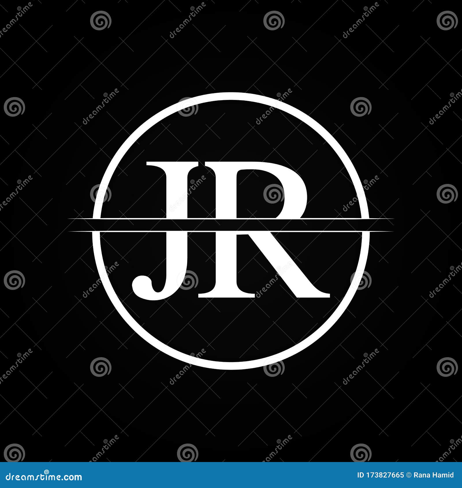 JR Letter Type Logo Design Vector Template. Abstract Letter JR Logo ...