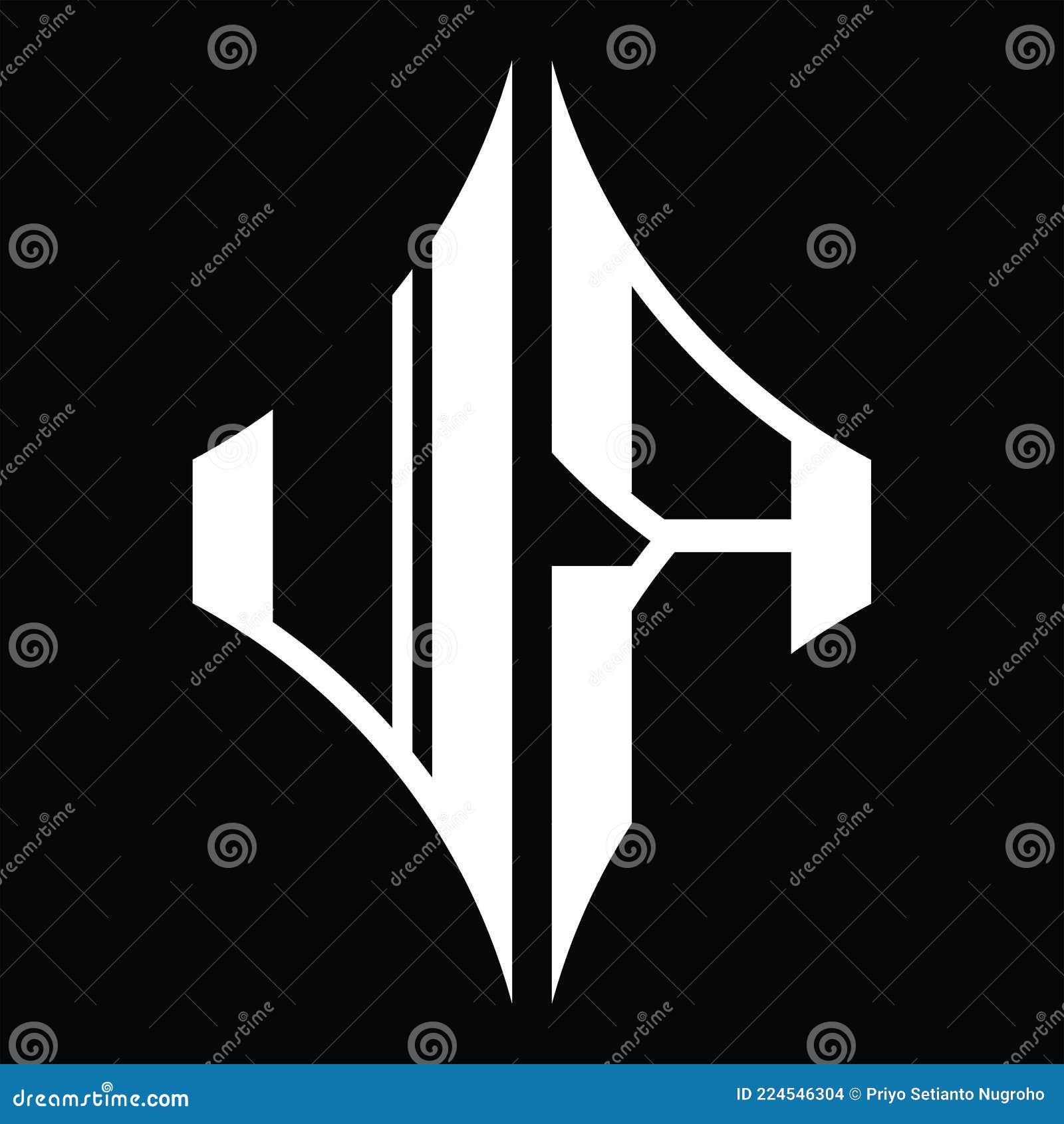 JR Logo Monogram with Diamond Shape Design Template Stock Vector ...