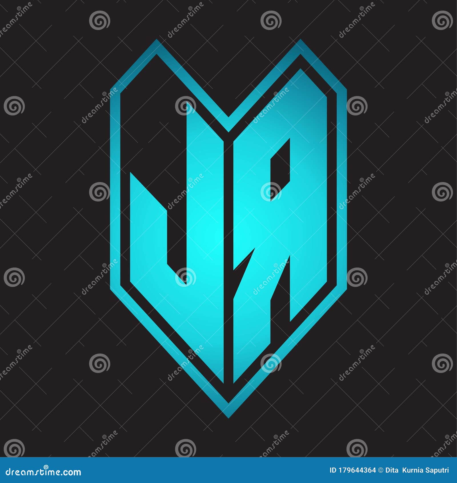 JR Logo Monogram with Emblem Line Style Isolated on Blue Gradient ...