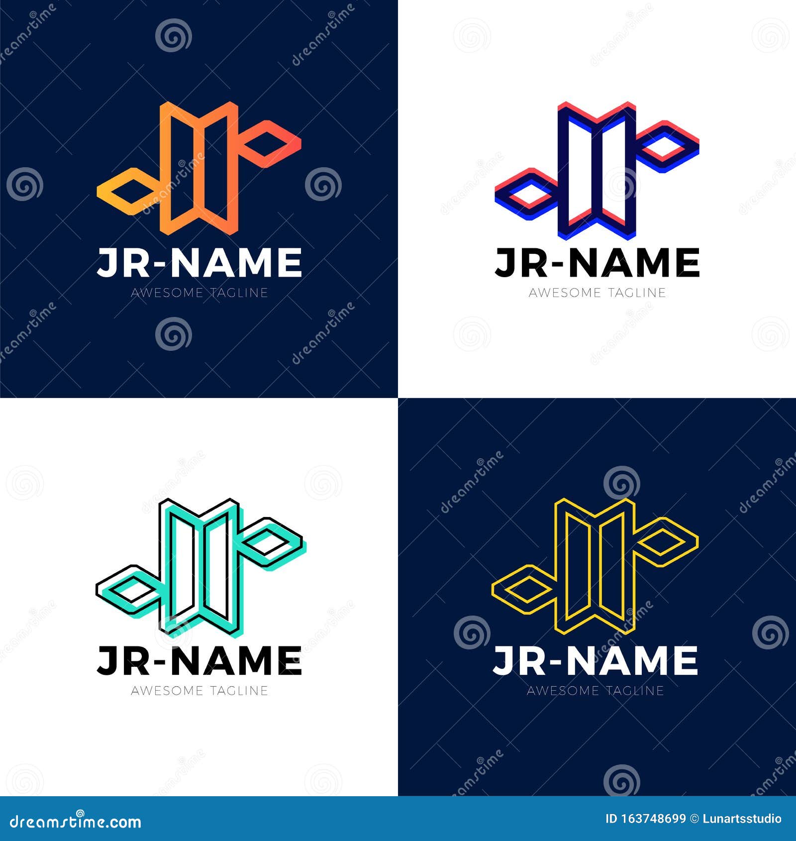 JR Monogram Logo Inspirations Set, Vector Letters Logo Template. Clean ...