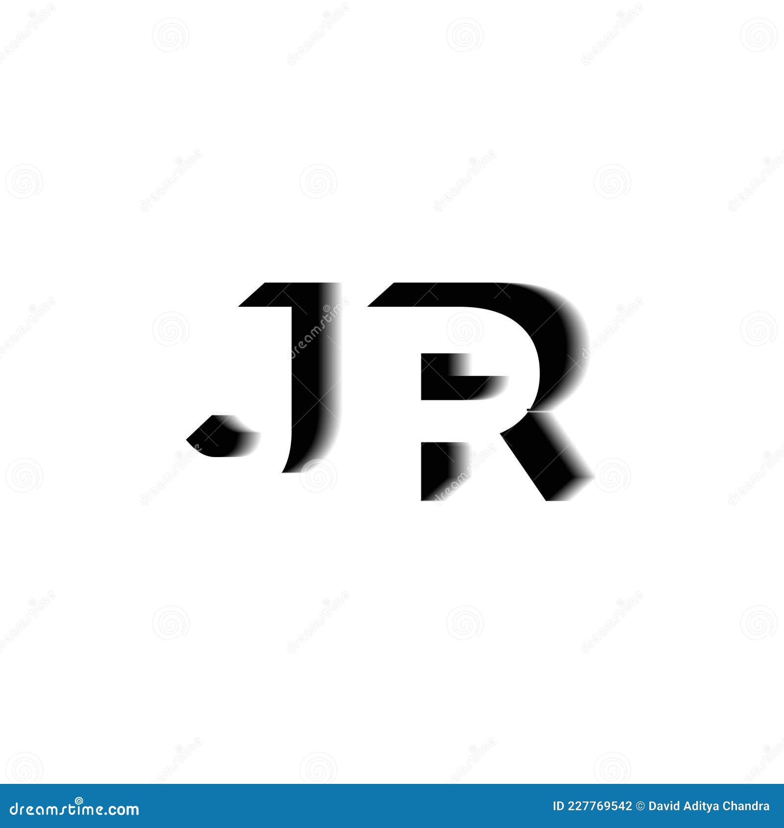 JR Monogram Shadow Shape Style Stock Vector - Illustration of alphabet ...