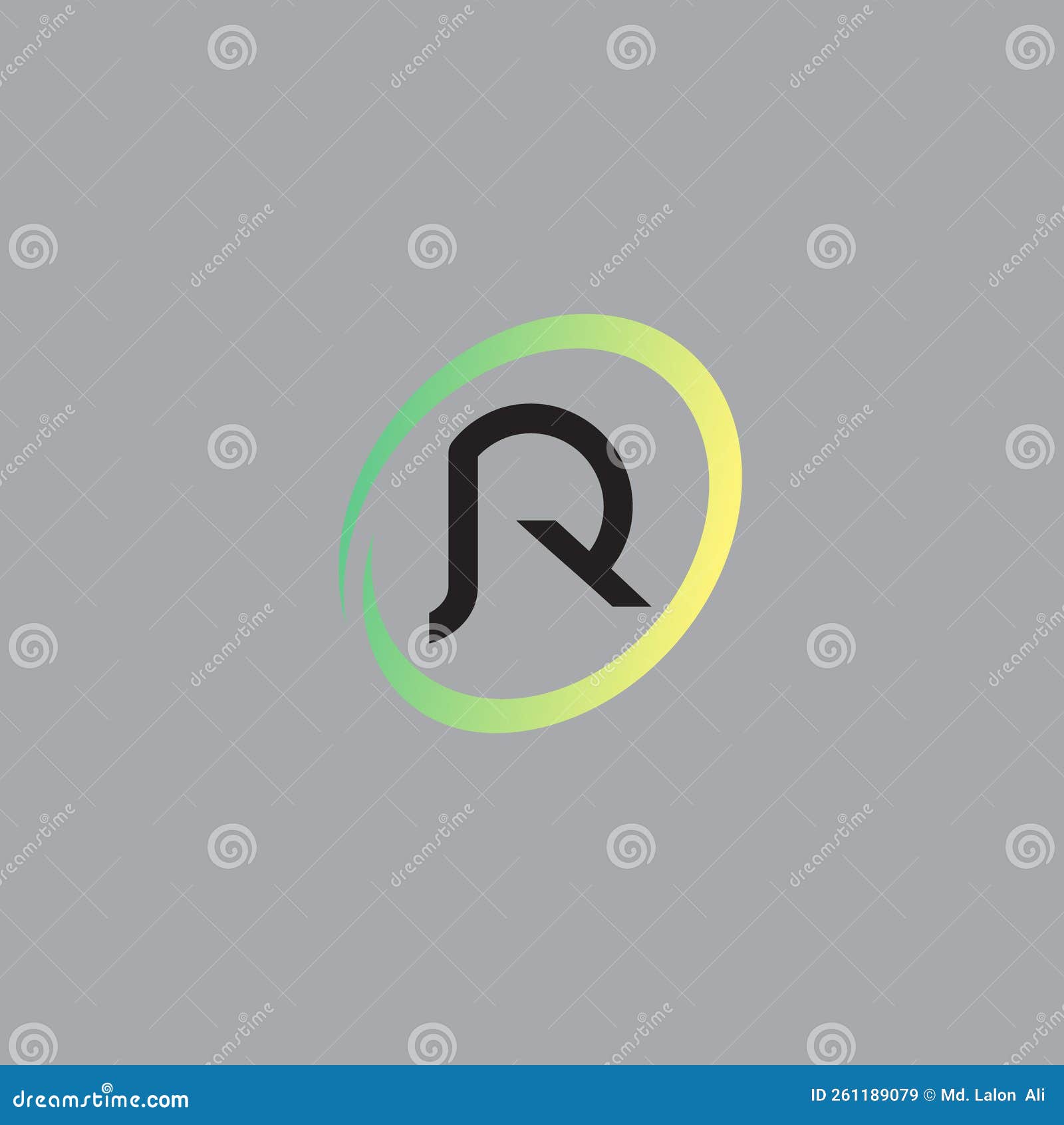 JR Text Logo Design stock vector. Illustration of document - 261189079