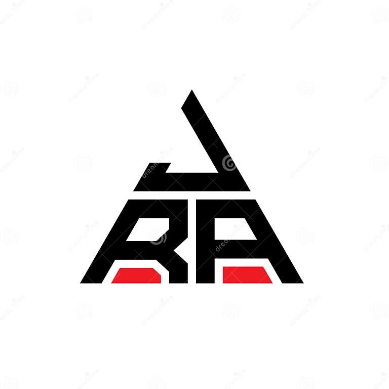 JRA Triangle Letter Logo Design with Triangle Shape. JRA Triangle Logo ...