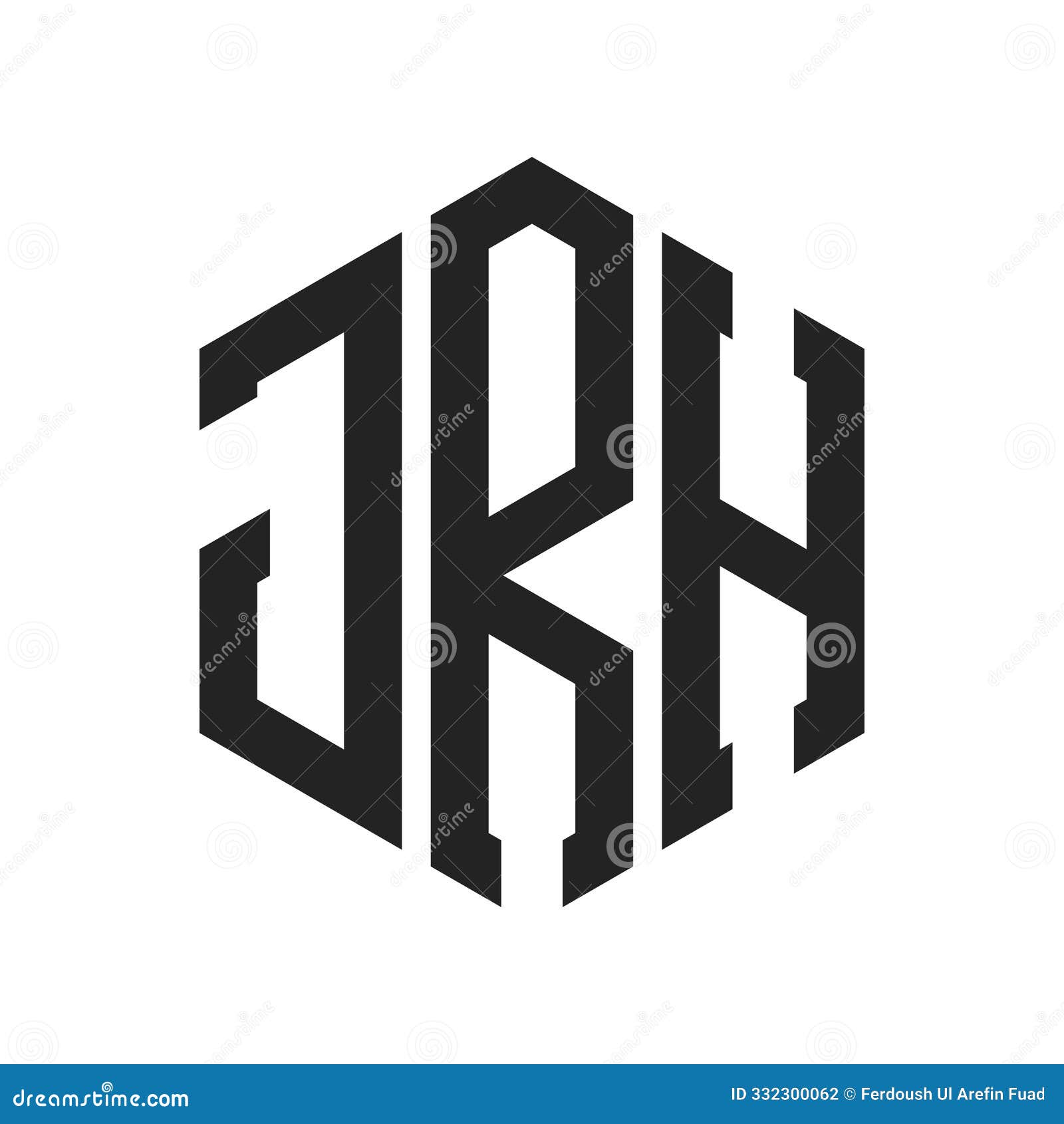 JRH Logo Design. Initial Letter JRH Monogram Logo Using Hexagon Shape ...