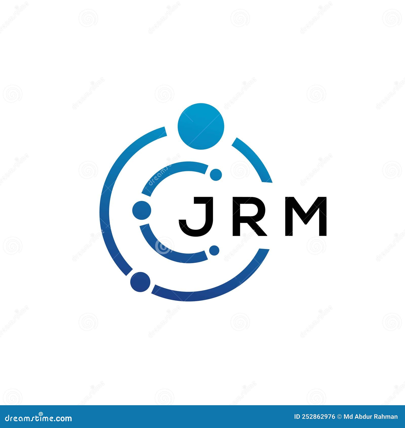 JRM Letter Technology Logo Design on White Background. JRM Creative ...