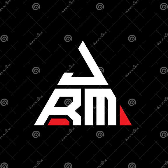 JRM Triangle Letter Logo Design with Triangle Shape. JRM Triangle Logo ...