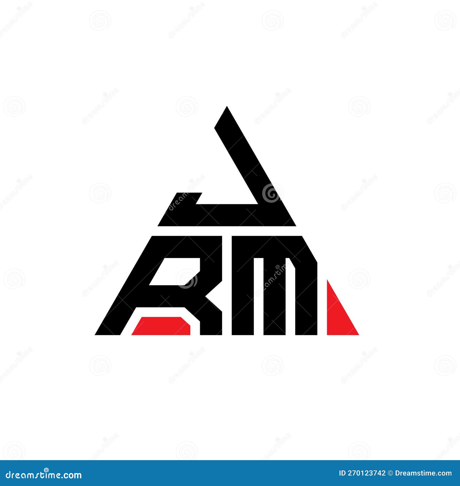 JRM Triangle Letter Logo Design with Triangle Shape. JRM Triangle Logo ...