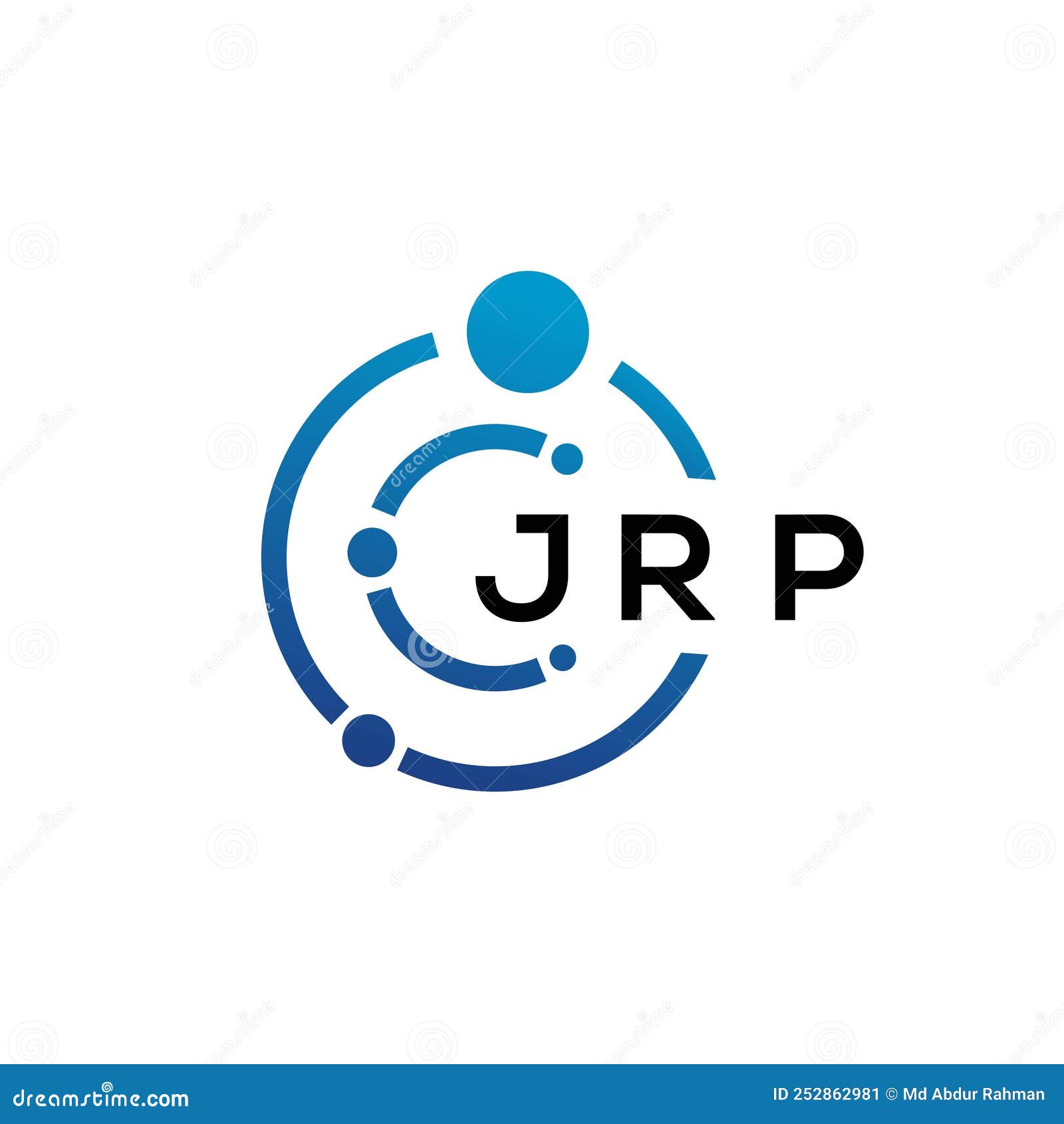 JRP Letter Technology Logo Design on White Background. JRP Creative ...