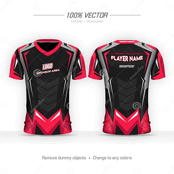 ESport Jersey Design Template for Gaming or Competition Stock Vector ...
