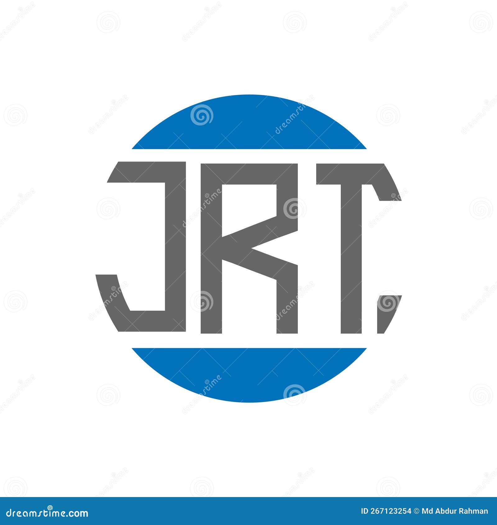 JRT Letter Logo Design on White Background. JRT Creative Initials ...