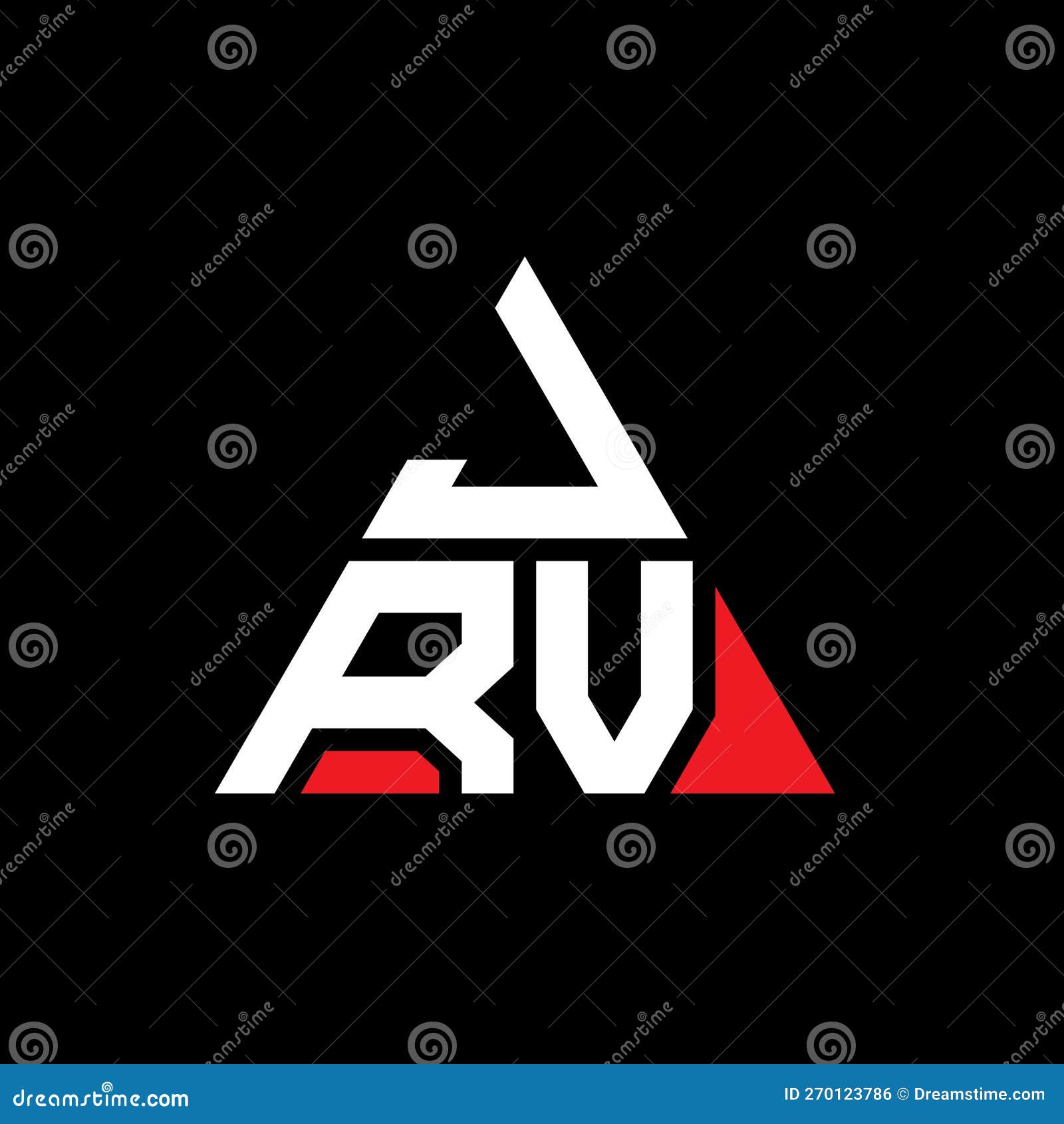 JRV Triangle Letter Logo Design with Triangle Shape. JRV Triangle Logo ...