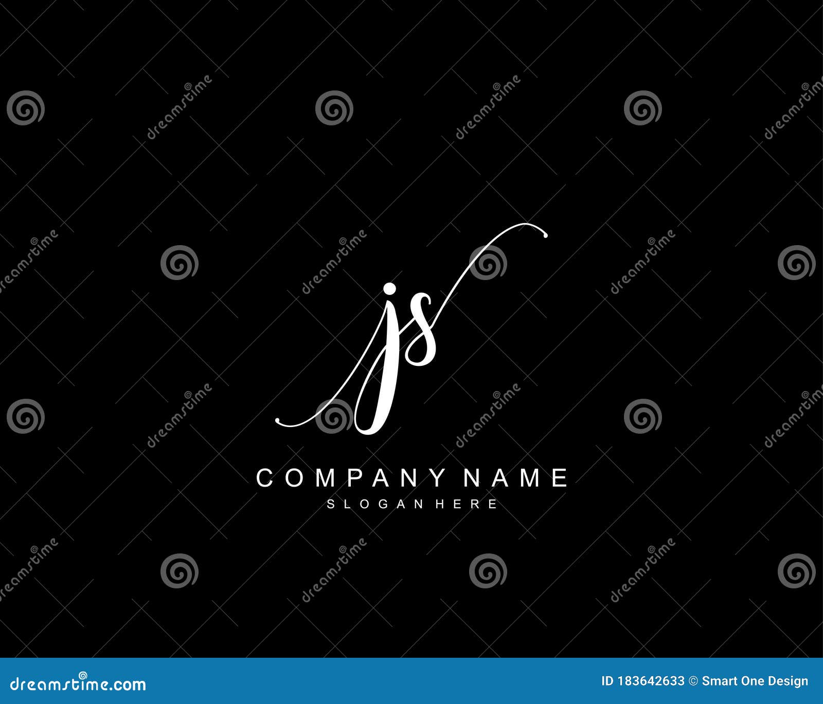 Initial JS Signature Logo Template Vector Stock Vector - Illustration ...