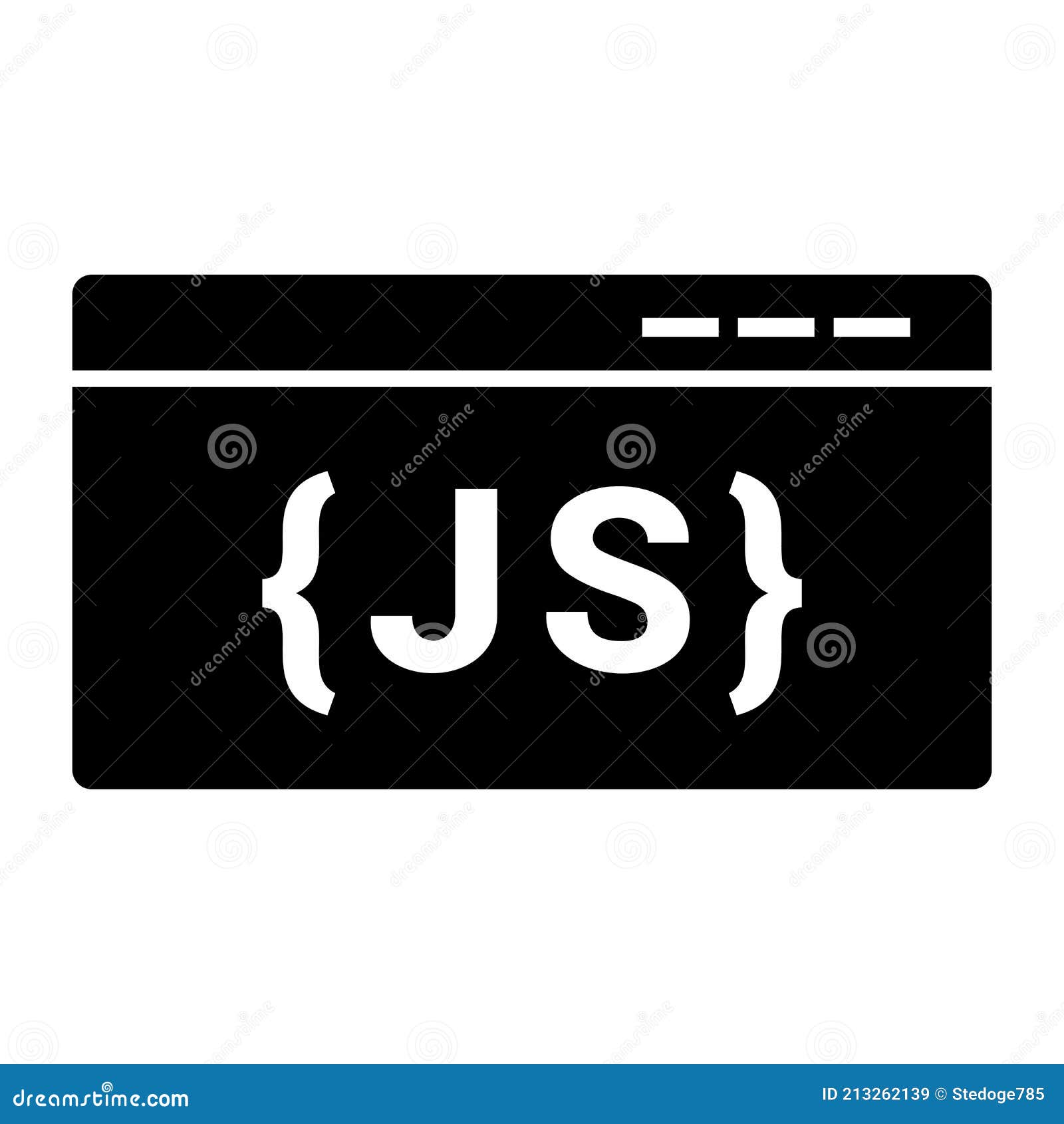 JS Code Icon Isolated on White Background Flat Style Stock Vector ...